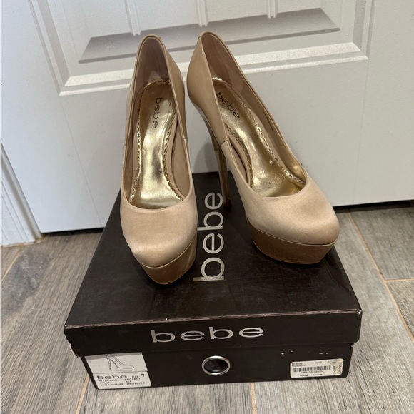 bebe | Shoes | Nude Bebe Platform Stiletto Heels | Poshmark